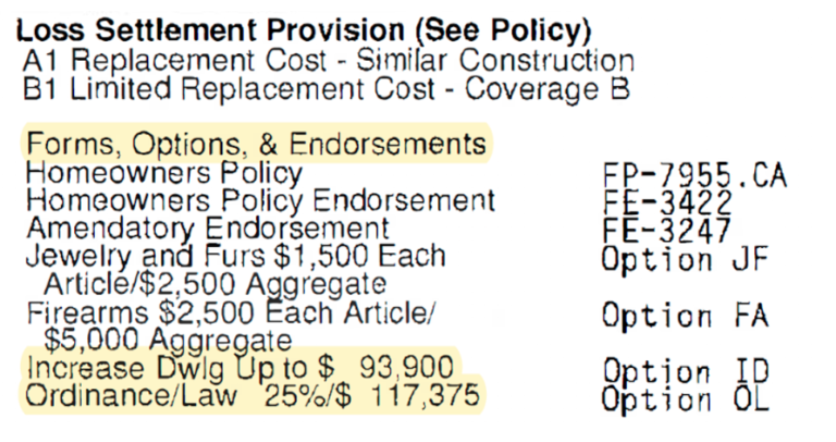Building Code, Ordinance or Law Compliance - United Policyholders